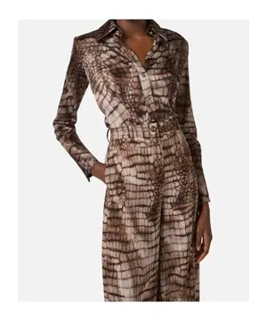 Elisabetta Franchi Printed Satin Shirt