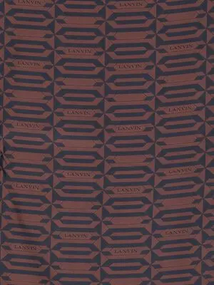LANVIN Geometric-pattern Silk Scarf - Red
