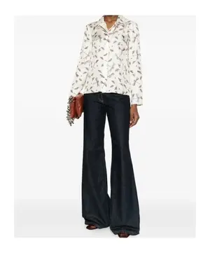 Gucci Printed Silk Long Sleeve Shirt