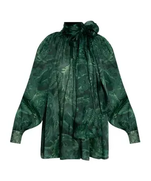 Etro All-over Patterned Bow Detailed Blouse