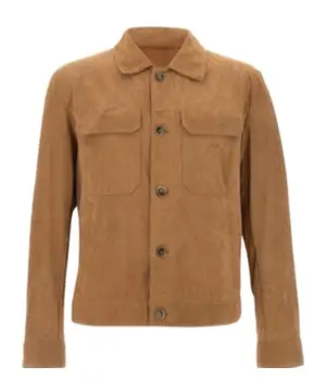 Hugo Boss Perforated Suede Button-up Jacket
