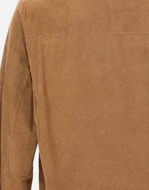 Hugo Boss Perforated Suede Button-up Jacket