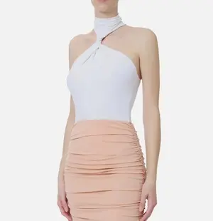 Elisabetta Franchi Twisted-neckline Bodysuit