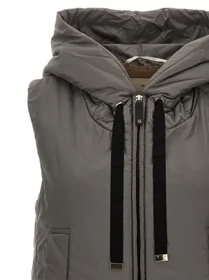 Max Mara Greengo Hooded Gilet - Dark Gray