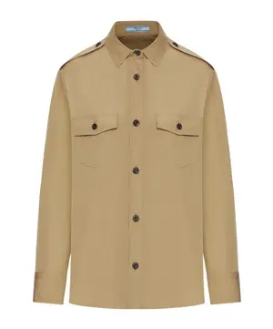 Prada Long-sleeved Button-up Shirt - Nude