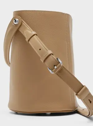MAISON MARGIELA Leather Bucket Bag - Camel-colored