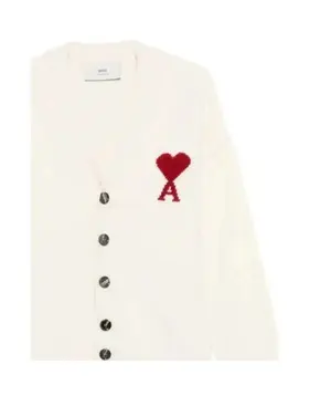 AMI Paris De Coeur V-neck Cardigan
