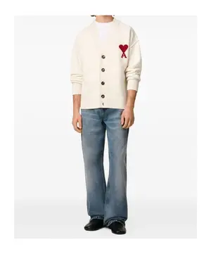 AMI Paris De Coeur V-neck Cardigan