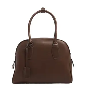 THE ROW India 10 Saddle Leather Top Handle Bag - Red