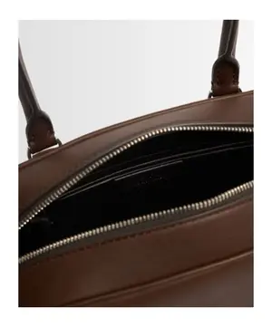 THE ROW India 10 Saddle Leather Top Handle Bag - Red