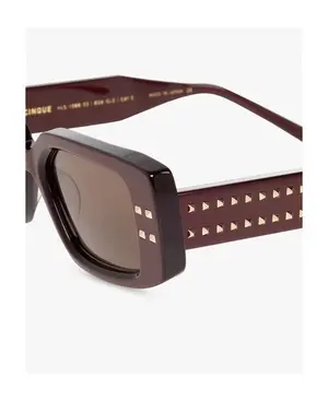 Valentino Garavani Rectangular Frame Sunglasses - Brown
