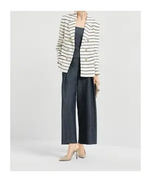 Brunello Cucinelli Double-breasted Striped Blazer - White
