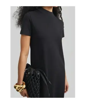 THE FRANKIE SHOP Maxi Dress With Round Neck And Short Sleeves