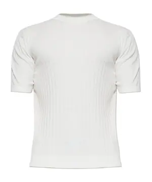 Eleventy Ribbed Crew-neck T-shirt - White