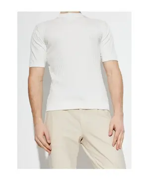Eleventy Ribbed Crew-neck T-shirt - White