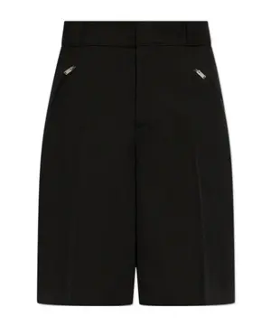 Alexander McQueen High Waist Wide-leg Shorts