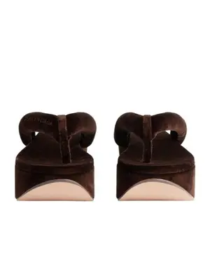 Balenciaga Gaeta Thong Platform Sandals - Mocha