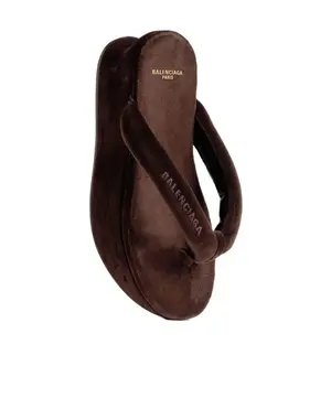 Balenciaga Gaeta Thong Platform Sandals - Mocha