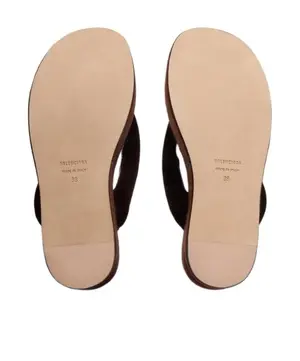 Balenciaga Gaeta Thong Platform Sandals - Mocha