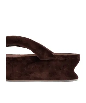 Balenciaga Gaeta Thong Platform Sandals - Mocha