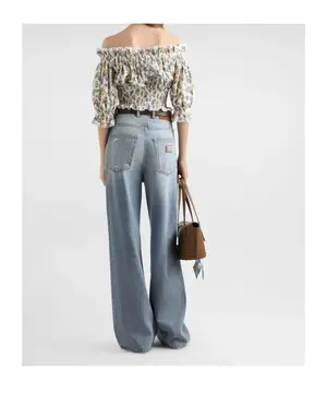 Dolce & Gabbana Distressed Wide-leg Jeans - Gray