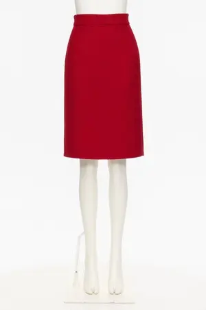 Valentino Garavani Wool Tweed Midi Skirt