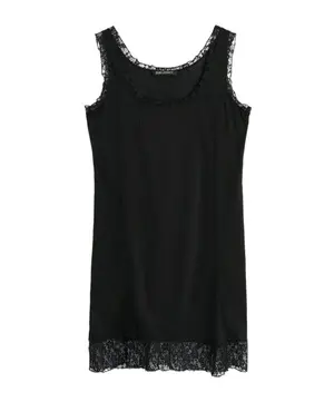 Our Legacy Sleeveless Lace-trimmed Dress - Black