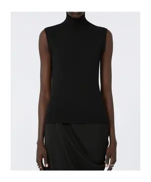 Sportmax Sleeveless Turtleneck Fine Wool Jumper