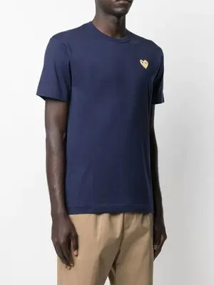 Play Comme Des Garcon Logo T-shirt - Blue