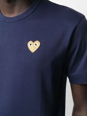 Play Comme Des Garcon Logo T-shirt - Blue