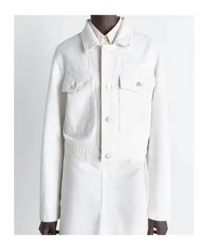 LEMAIRE Cropped Denim Jacket - Milk