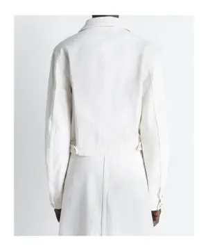 LEMAIRE Cropped Denim Jacket - Milk
