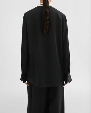 JIL SANDER Detailed Satin Shirt