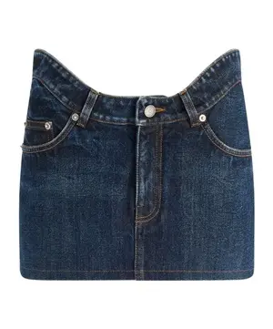 JEAN PAUL GAULTIER Denim Midi Skirt