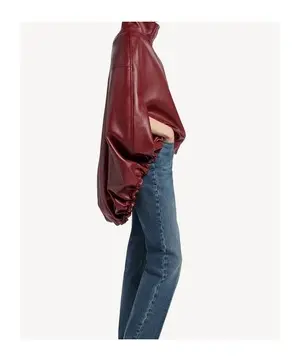 Balenciaga High Collar Leather Cape