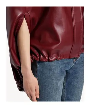 Balenciaga High Collar Leather Cape