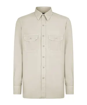 TOM FORD Flap Pocket Long-sleeved Shirt - White