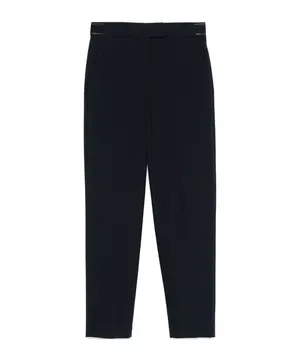Brunello Cucinelli Straight Leg Trousers With Monili Chain Detail