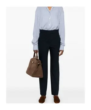Brunello Cucinelli Straight Leg Trousers With Monili Chain Detail