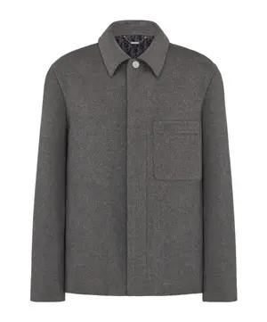 Dior Button Detailed Workwear Jacket - Black