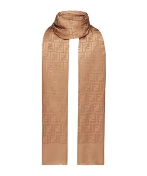 Fendi Ff Jacquard Stole - Brown