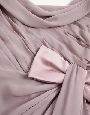 Valentino Garavani Strappy Dress With Pleated Design And Bow Detail