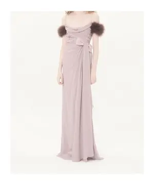 Valentino Garavani Strappy Dress With Pleated Design And Bow Detail