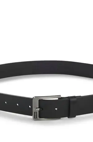 Hugo Boss Logo Buckle Leather Belt - Black