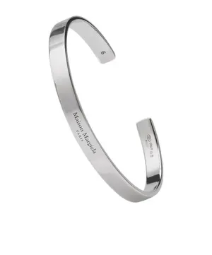 MAISON MARGIELA Logo Reference Cuff Bracelet - Silver