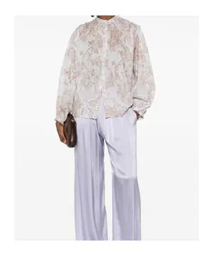FORTE_FORTE Printed Long Sleeve Shirt - Pink