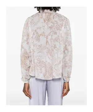 FORTE_FORTE Printed Long Sleeve Shirt - Pink