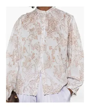 FORTE_FORTE Printed Long Sleeve Shirt - Pink