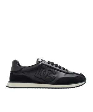 Dolce & Gabbana Logo Patch Cushion Sneakers - Navy Blue