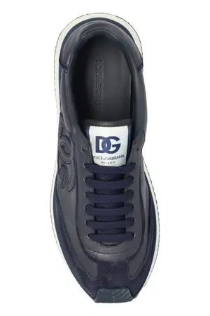 Dolce & Gabbana Logo Patch Cushion Sneakers - Navy Blue